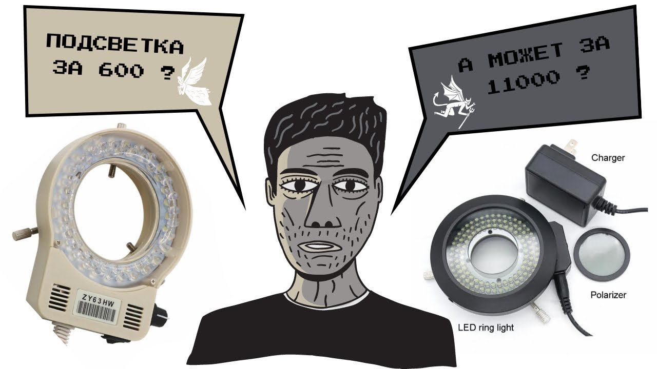 Делаем из подсветки для микроскопа  за 600 р -  подсветку за 11 т с поляризатором