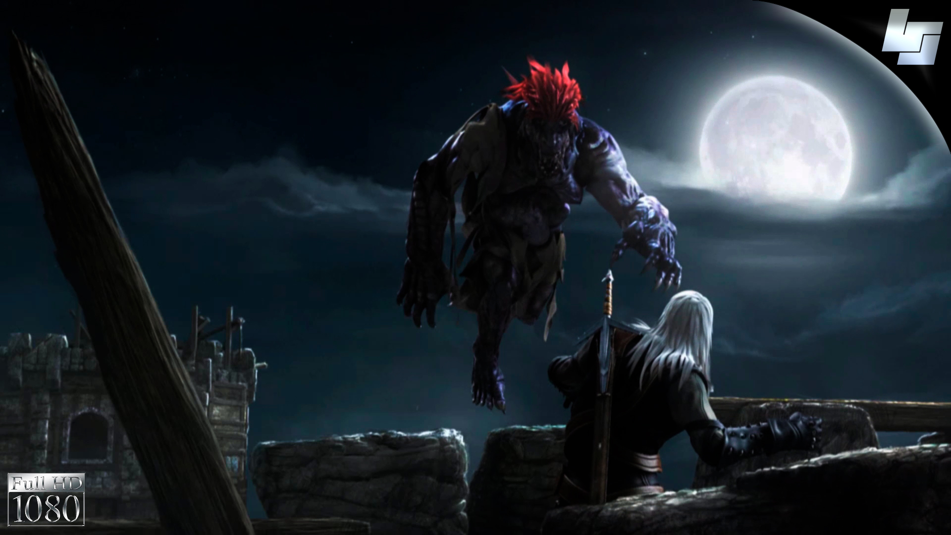 бой Геральда со стрыгой The Witcher (Русская озвучка)