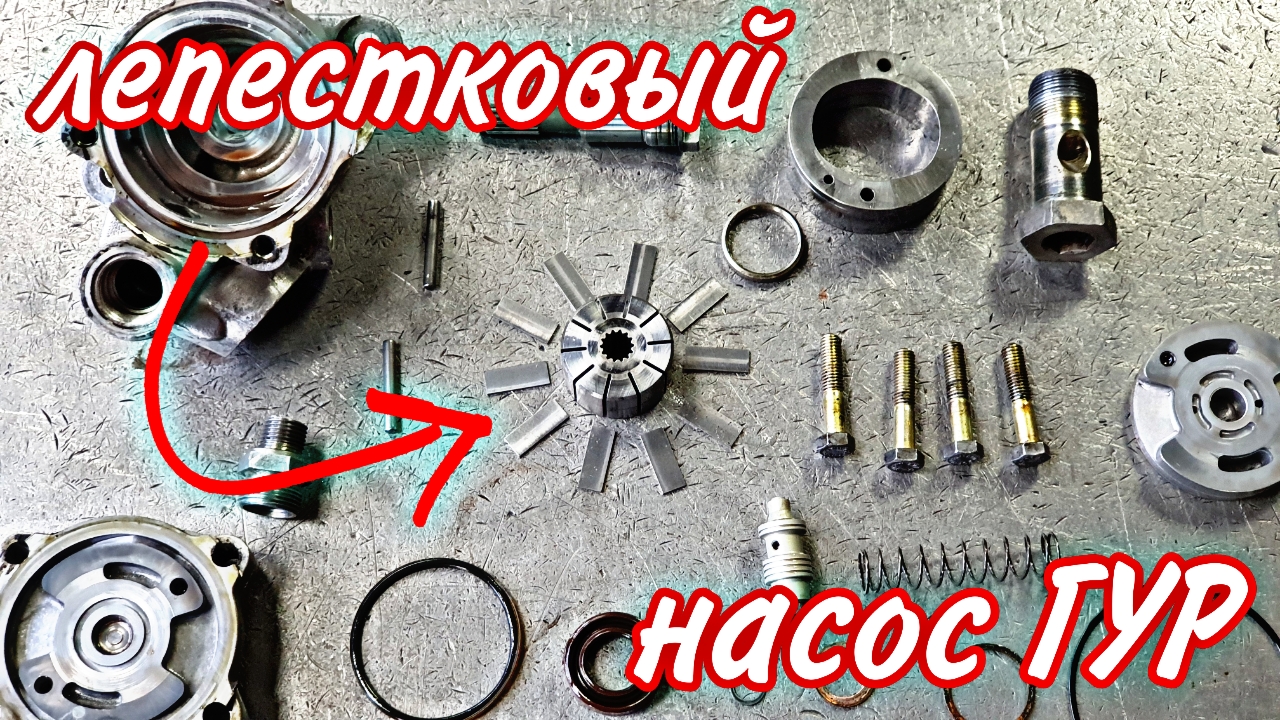 Устройство лепесткового насоса гидроусилителя