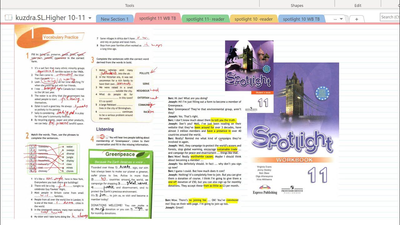 24. Spotlight 11. Module 1. Vocabulary Practice. Workbook