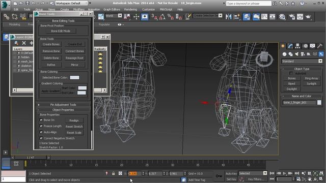 18. Setting up bones for the fingers