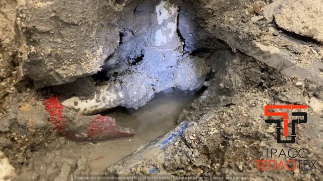 Поиск утечки воды в полу на металлопластиковой трубе ГВС тепловизором и течеискателем