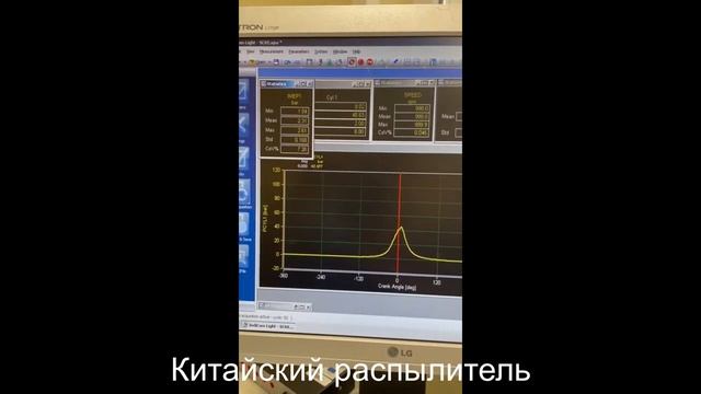 Испытание работы форсунки 0 445 110 368 на лабораторном двигателе.mp4