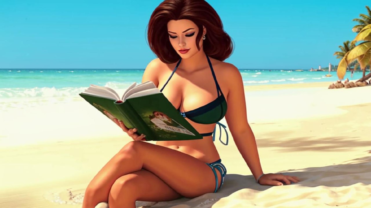 Все читают Автобиографию Александра Невзорова, даже красивые сексуальные женщины в мини бикини.