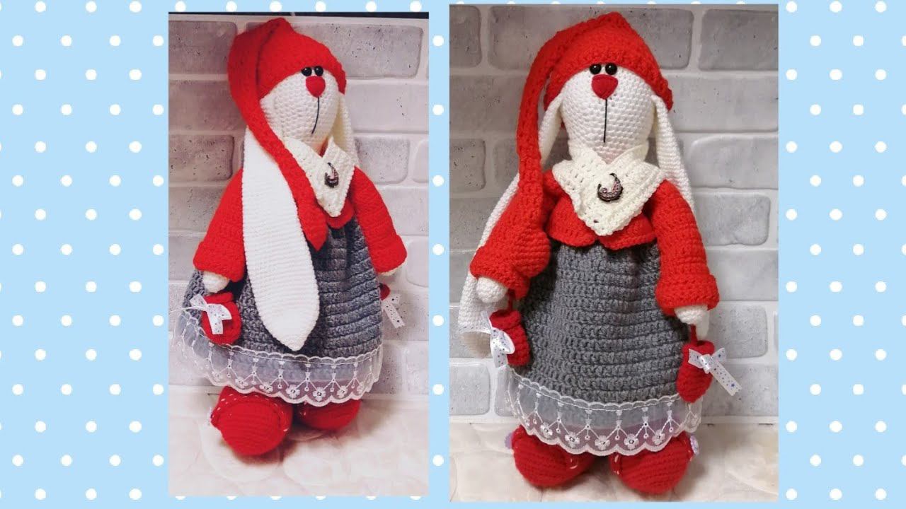 Как связать зайку тильда Брусничка