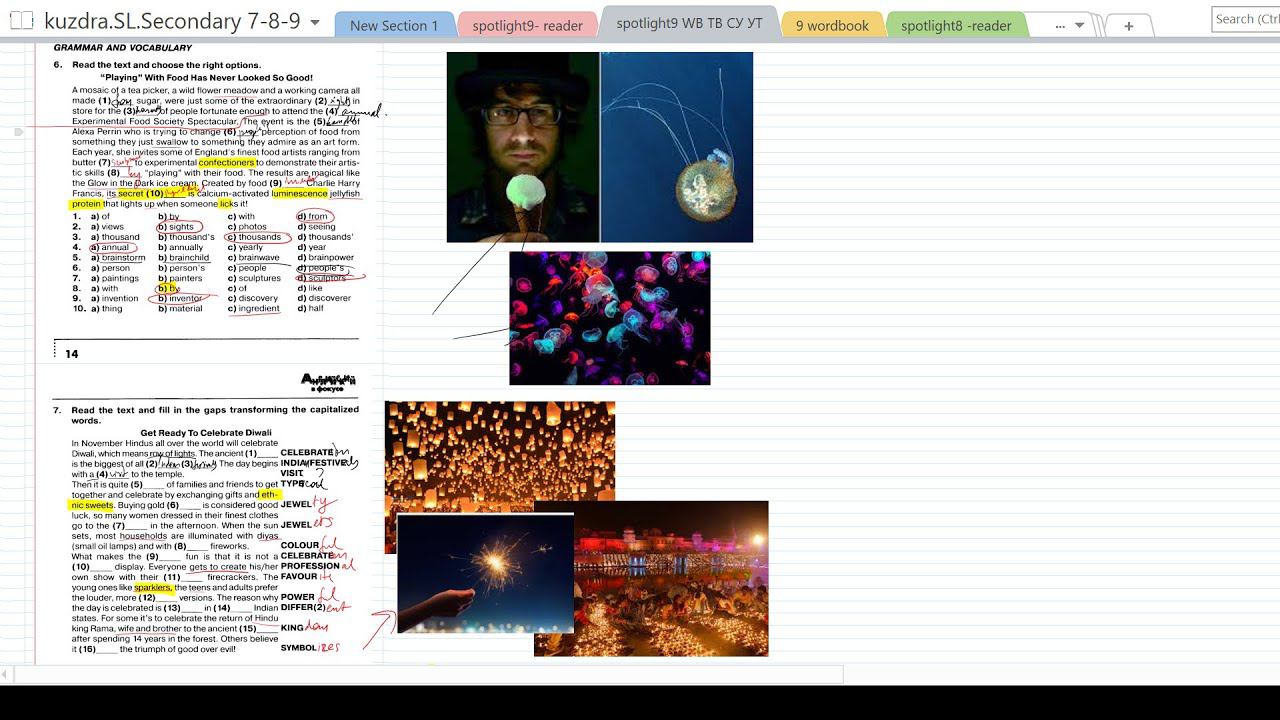 32. Spotlight 9. Module 1. СУ. Тренировочные упражнения. Текст 6+7