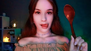 АСМР Ем твое Лицо Деревянной Ложкой. ЗВУКИ РТА
