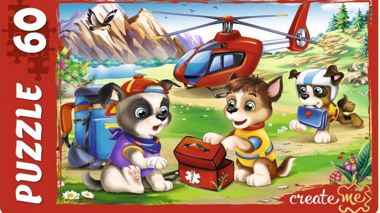 Пазл Добрые Щенки - Спасатели - собираем пазлы для детей | Polinka-Vitaminka