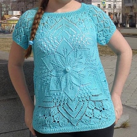 Вязание. Мой - с ажурной «звездой». Ч5..mp4