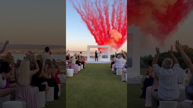 Красный веер на выездную регистрацию