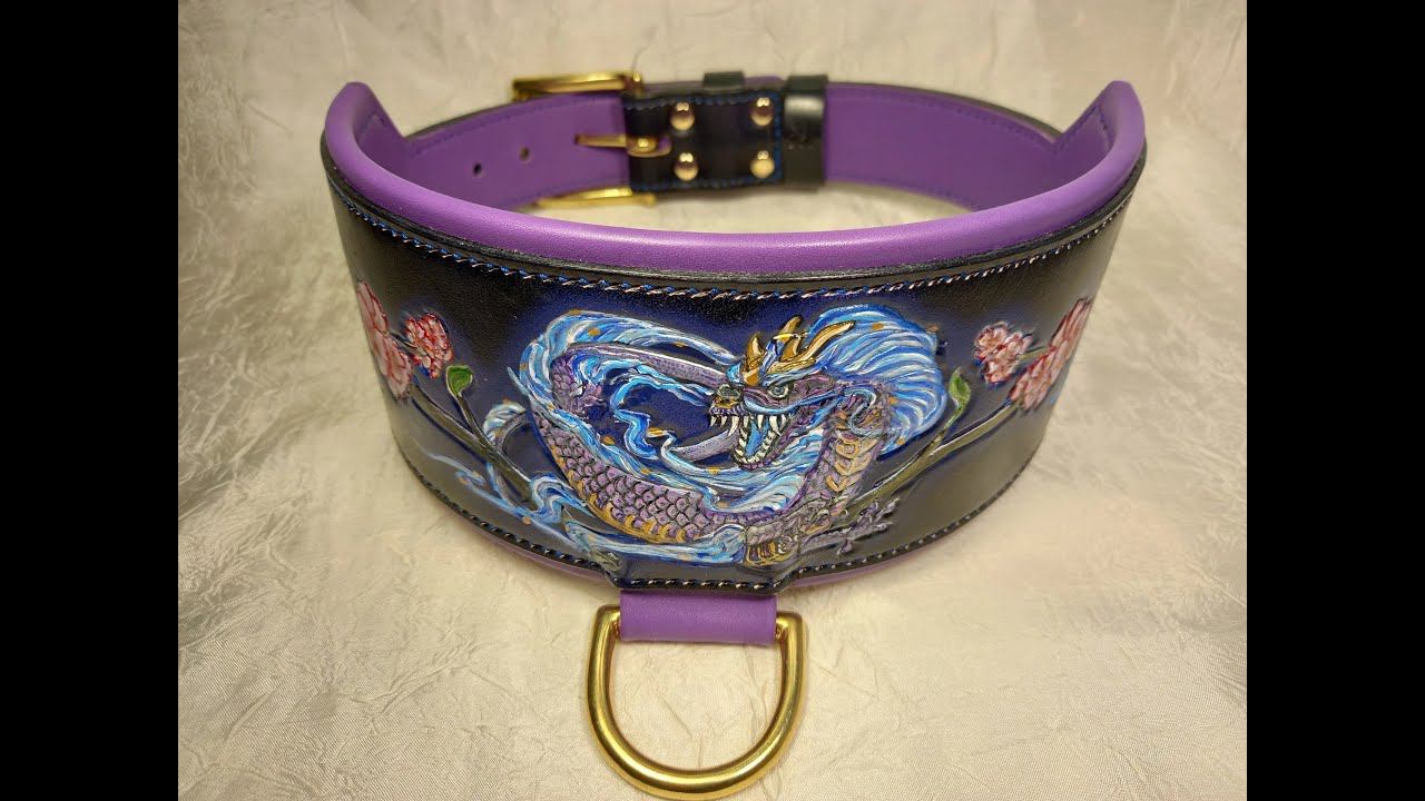 Ошейник для чемпиона, породы Кане Корсо.Изделия из кожи. СКСтиль. Музыкальное видео:Дракон и сакура.