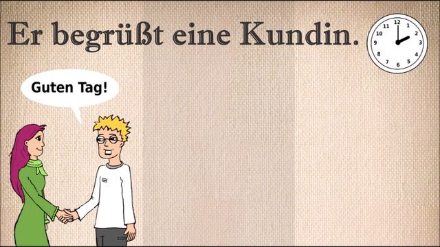 Deutsch lernen: Der Tag - Uhrzeit - Tagesablauf / German for beginners: daily routine - the clock A1