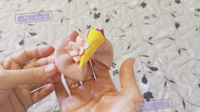 Вельветовые бантики с мороженым🍦 из фоамирана
