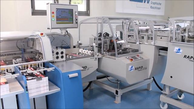 АВТОМАТИЧЕСКАЯ БРОШЮРОВАЛЬНО-ФАЛЬЦЕВАЛЬНАЯ МАШИНА С ФРОНТАЛЬНОЙ ПОДРЕЗКОЙ MKW SFT