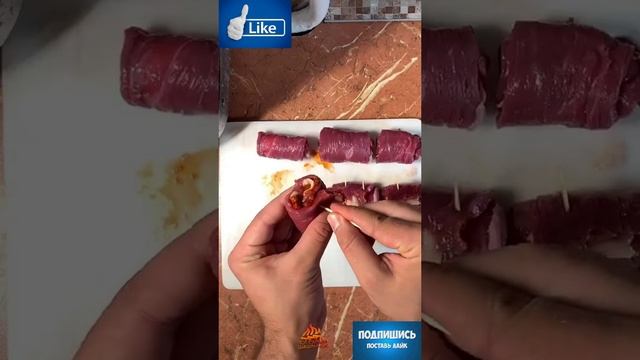 Шашлык наполеон из говядины на сковородке!