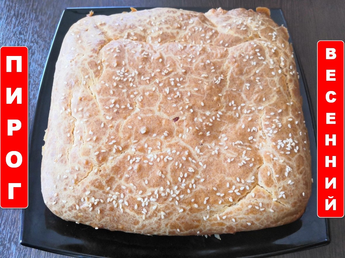 Пирог весенний – Капуста, фарш говяжий.