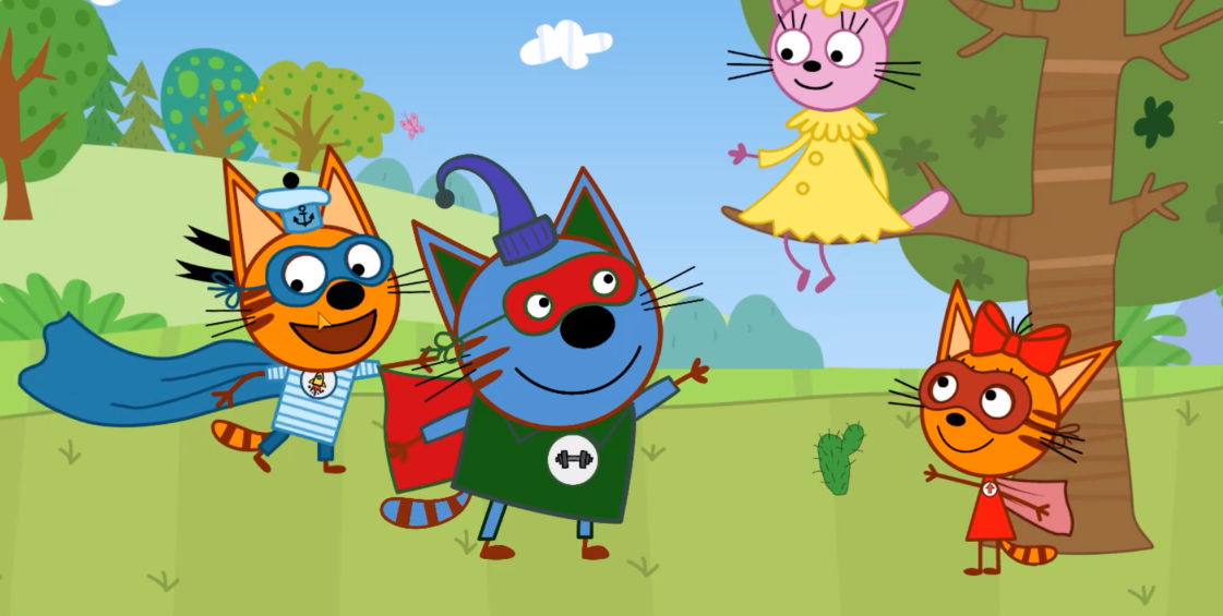 Увлекательная раскраска с анимациями- три кота 3!