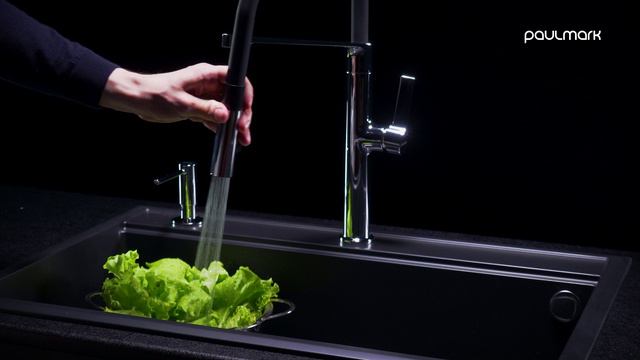 Смеситель BARREL с гибким силиконовым изливом в цвете хром от бренда Paulmark