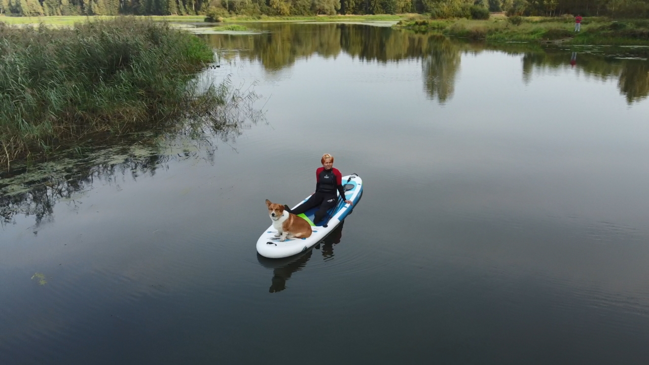Купили SUP board DJI Mini 2. Первый выезд у нашего дома и первые сьемки с дрона.