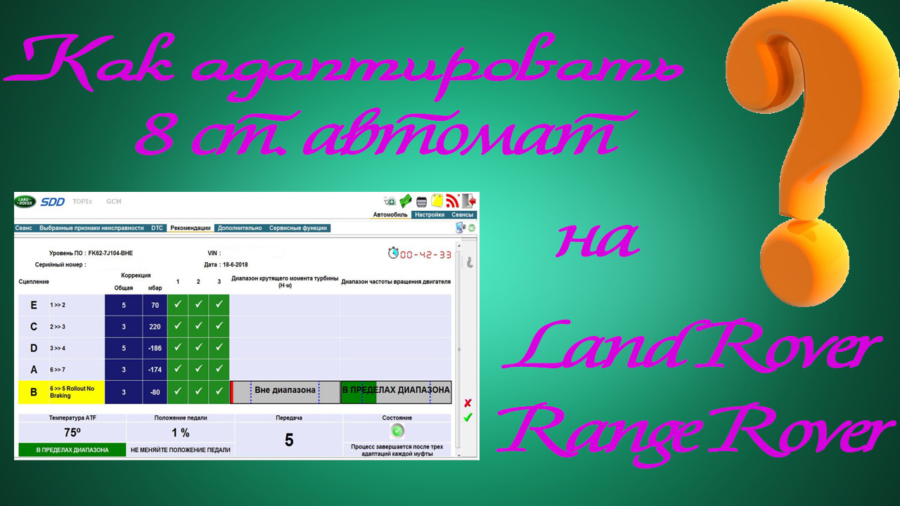 Как адаптировать 8 ступенчатую АКПП ZF на Land Rover / Range Rover ❓
