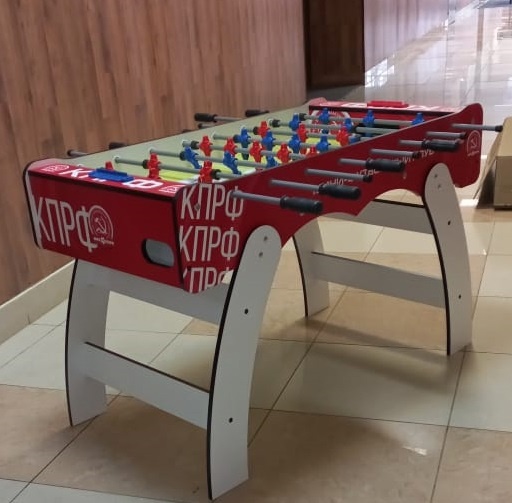 Видео отчёт для заказчика перед упаковкой настольного футбола.