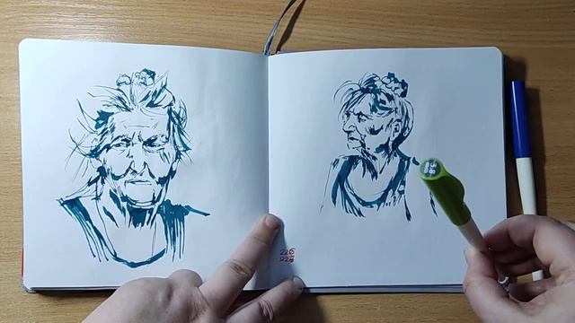 Много людей - завершение скетчбука