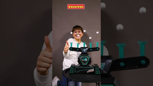 Игровой набор "АЭРО-ТИР" с парящими шариками и синей подсветкой Bondibon