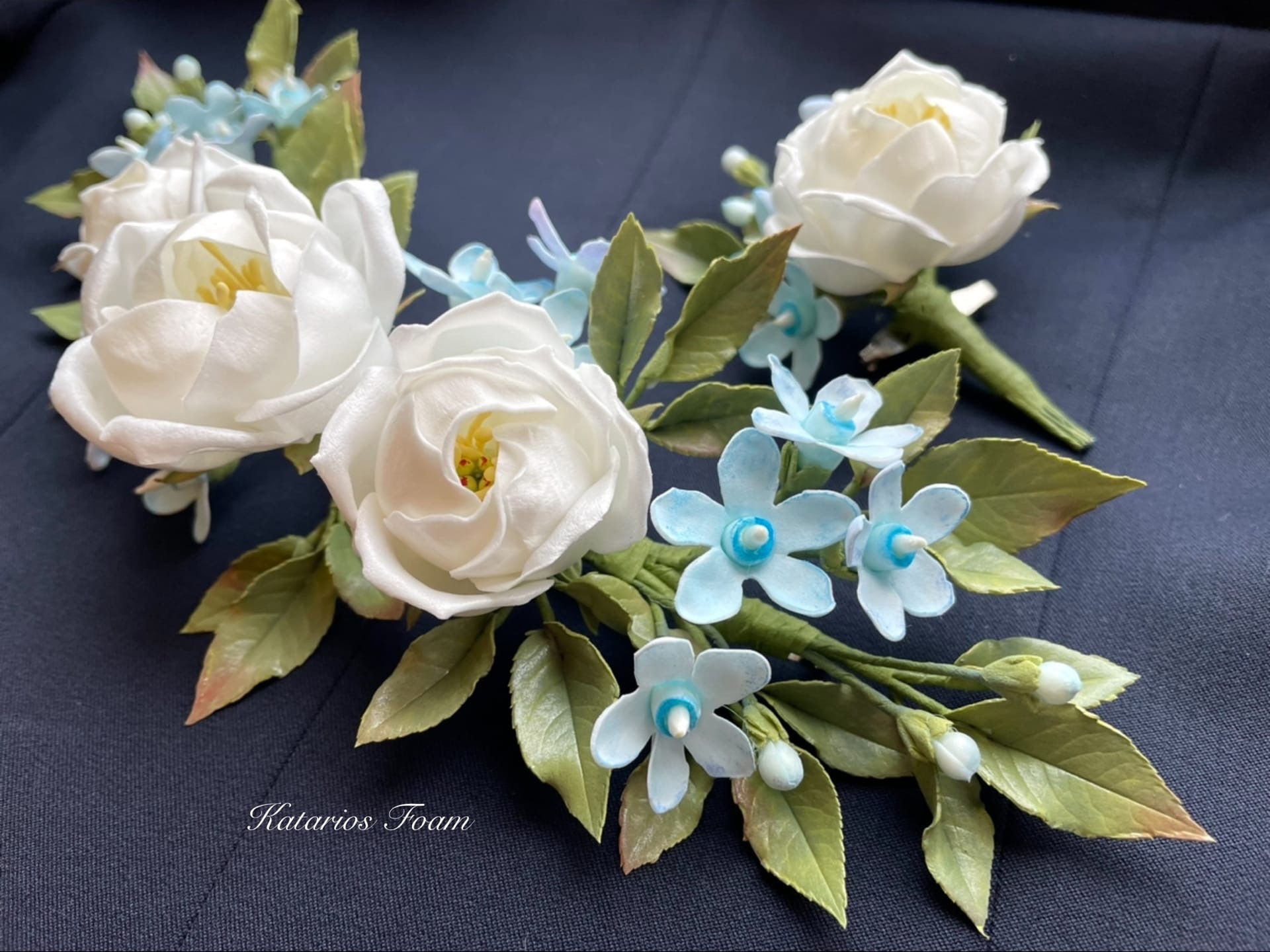 Оксипеталум и розы из фоамирана/ Oxypetalum and roses from foamiran