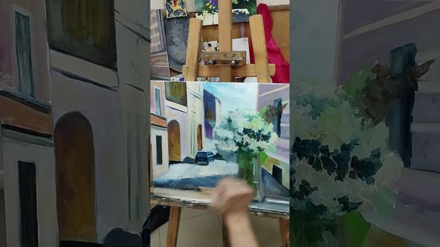 ВЕРТИКАЛЬНЫЙ ФОРМАТ: На ЭТЮДАХ | Цветы на ОКНЕ | МИКС | Лето 2024 год.