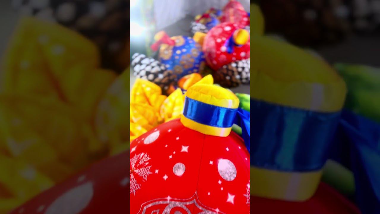 Новогодняя фотозона — Надувная новогодняя гирлянда и арка звезда