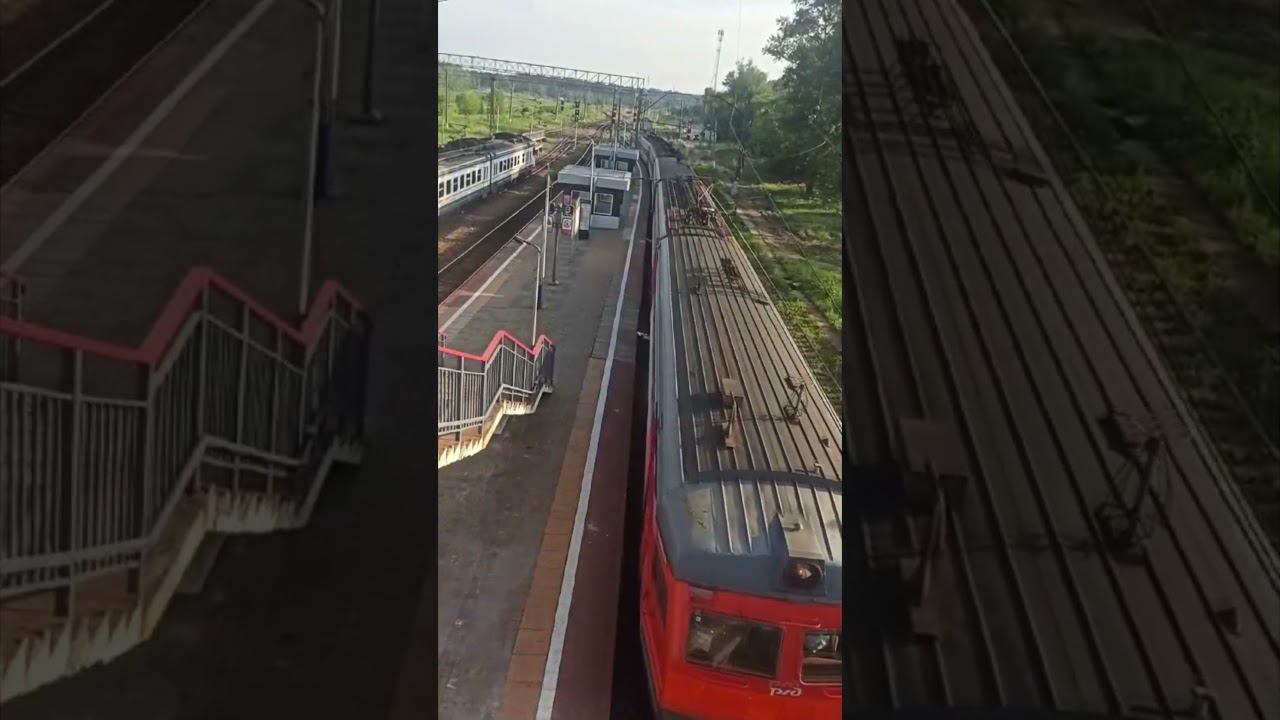 Прибытие ЭД2Т 0041 на станцию Икша