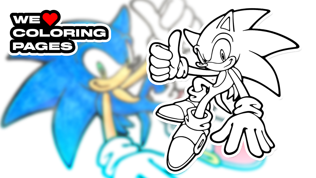 #81 Ежик Соник Раскраска | МЫ ❤️ РАСКРАСКИ