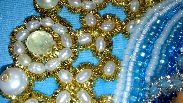 Вышивка бисером. Фотиния Палестинская вышитая бисером и камнями