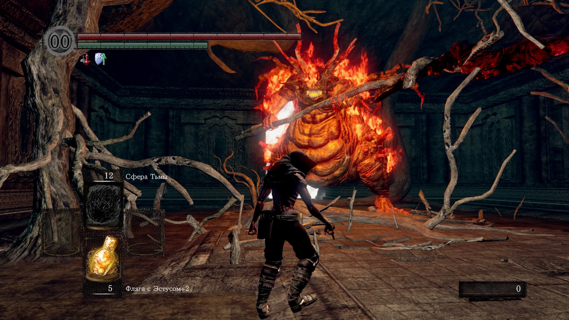 Скип и заморозка ИИ Мудрого демона огня (Firesige skip) в Dark Souls remastered