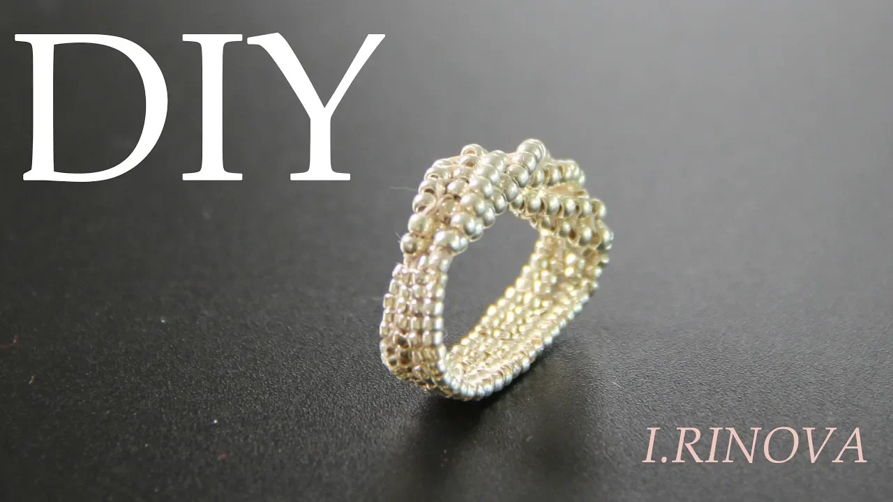 КАК СДЕЛАТЬ КОЛЕЧКО ИЗ БИСЕРА _ HOW TO MAKE A RING OF BEADS