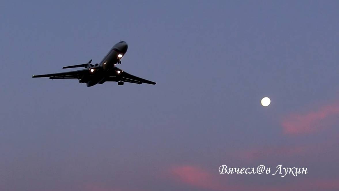 Тренировочный полёт Ту-154Б-2 RA-85605