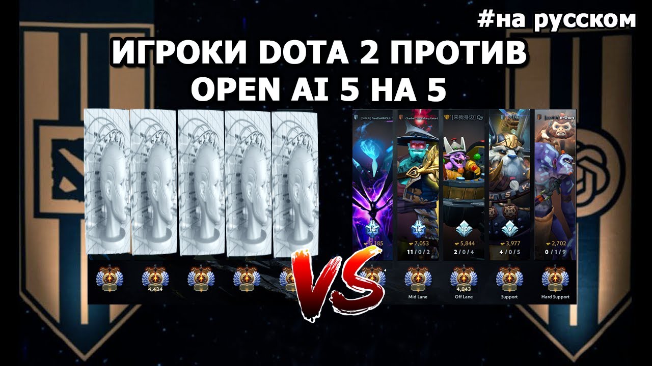Dota 2: Боты Open AI против людей 5 на 5