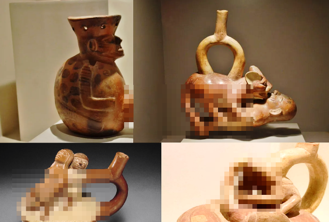 Секс на керамическом сосуде цивилизация Моче.