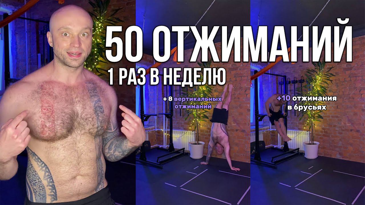 50 отжиманий | Протокол 1 раз в неделю