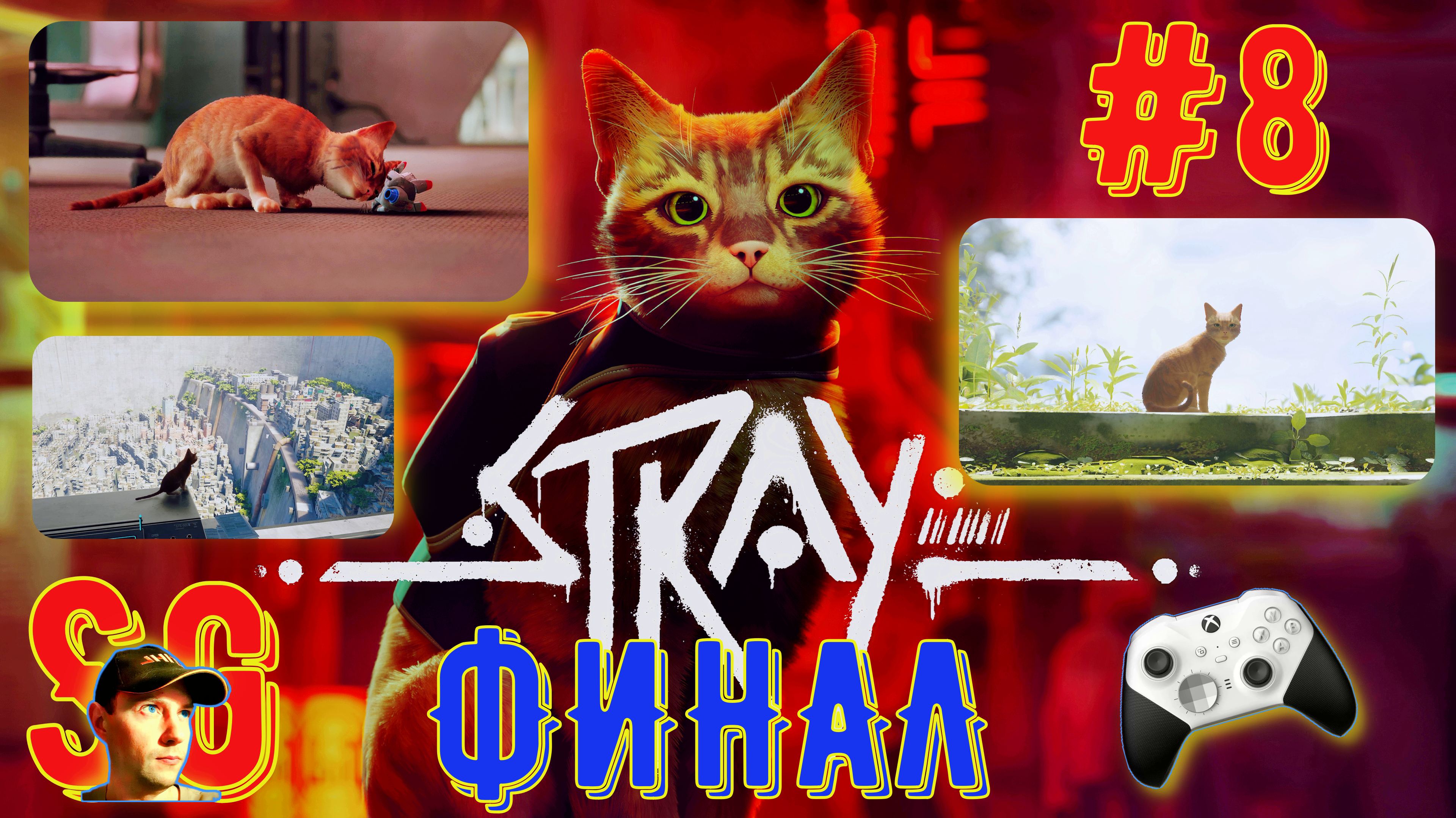 Stray. Бродячий кот. ФИНАЛ (#8) Симулятор кота. Выбраться из тюрьмы и спасти всех жителей.