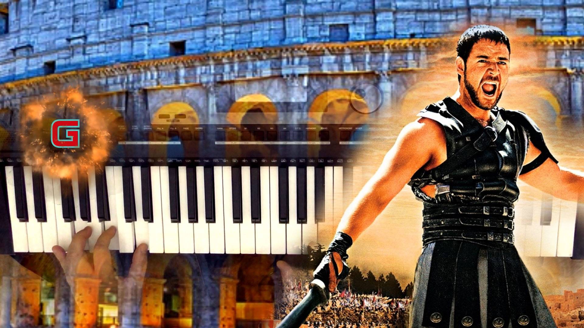 Играем мелодию из фильма ГЛАДИАТОР на синтезаторе. Очень просто для начинающих