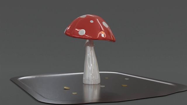 3д Блендер. Денежный гриб.