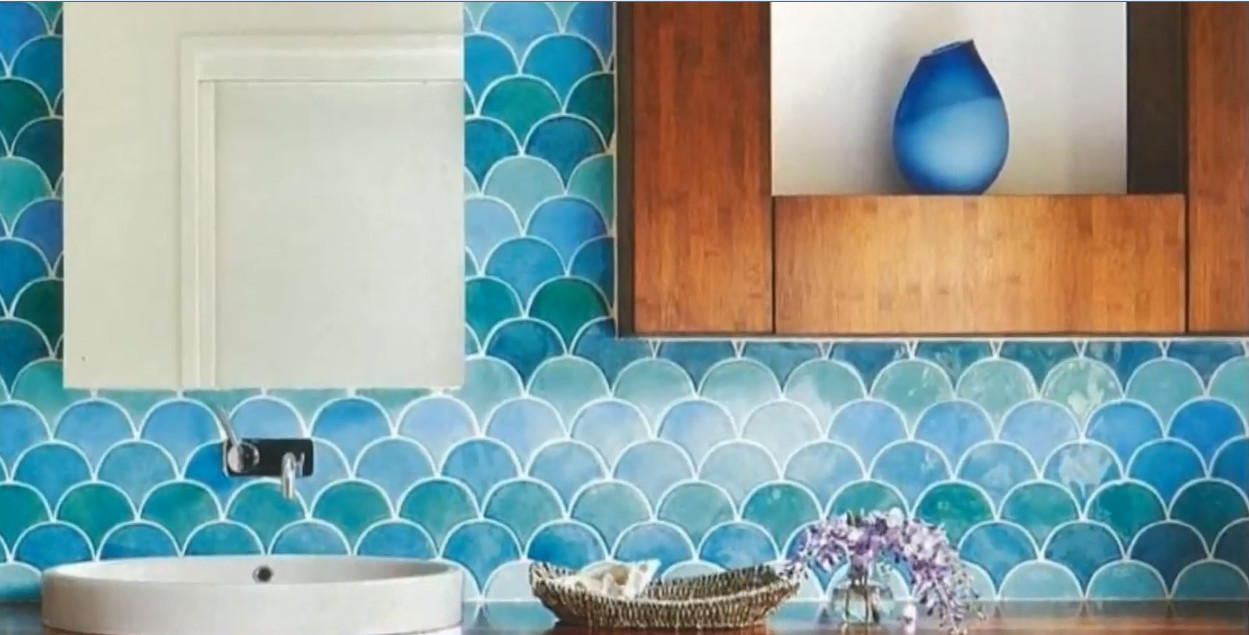 Орнамент чешуя в интерьере