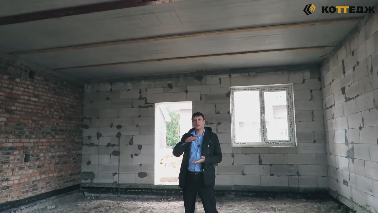 Дом из газобетона. Устройство чернового пола. Полы по грунту