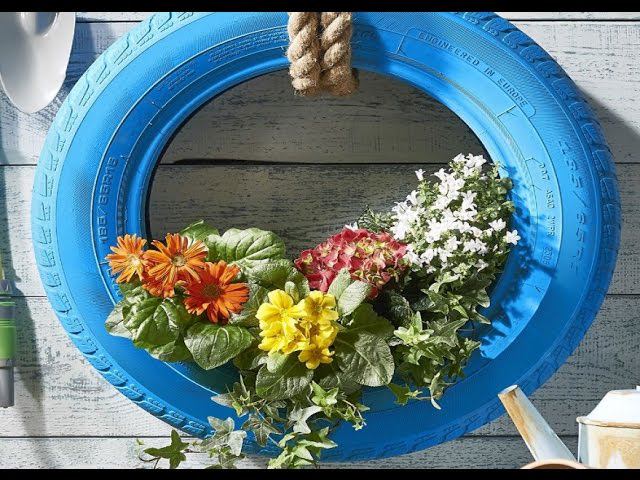 🎥 Цветник из старой шины: просто, красиво и без лишних затрат!