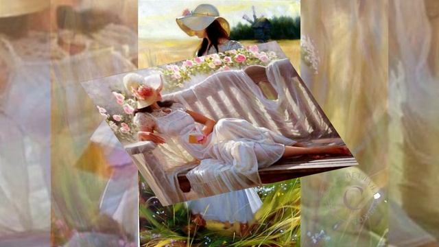 Летнее утро счастливой женщины