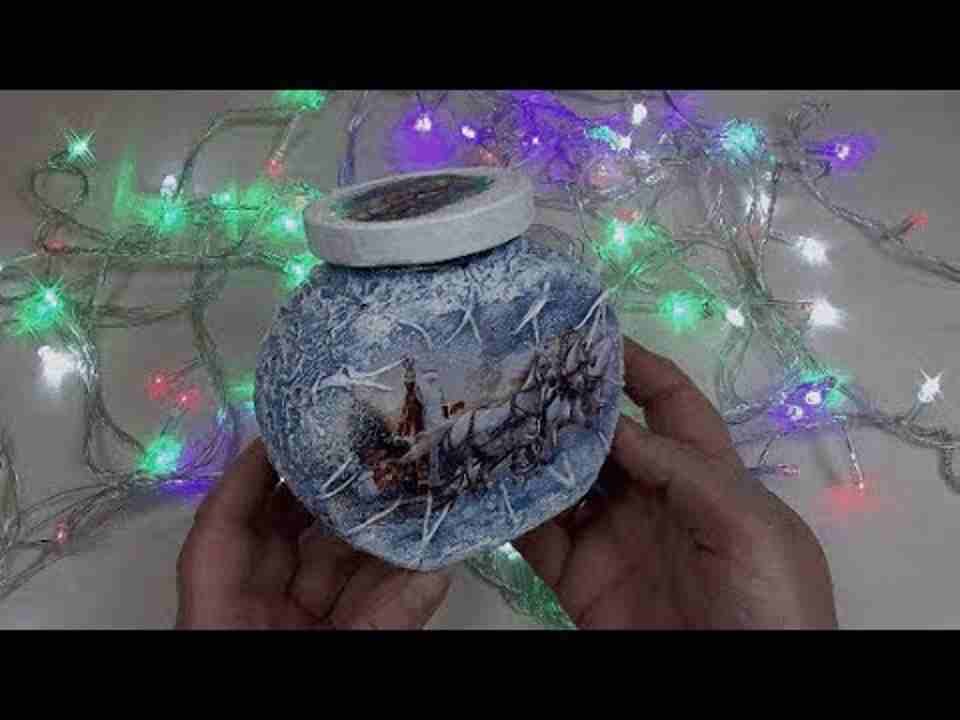 Новогодний декор банки кофе/Coffee can decor