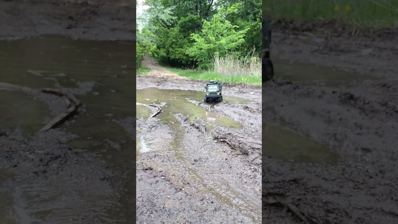 Урал в луже)) #crawler #rc #rccar #rclife #rcmodel #scale #wpl #wplrc #rctruck #урал #scaletruck