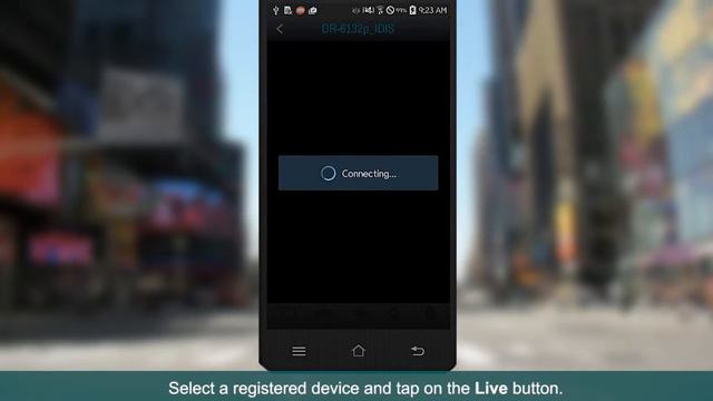 IDIS Mobile - PTZ & Push Functions