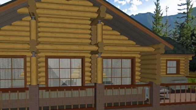 Пример работы визуализатора. Дом в горах